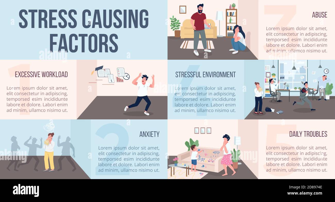 Modèle d'infographie informationnel sur les facteurs de stress à l ...