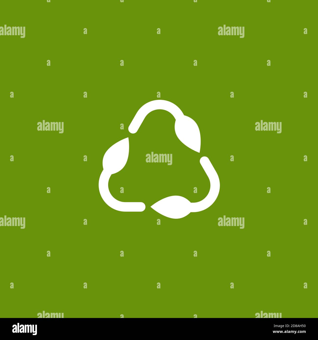 Trois Flèches Avec Des Feuilles Icône De Recyclage Eco Symbole Eco