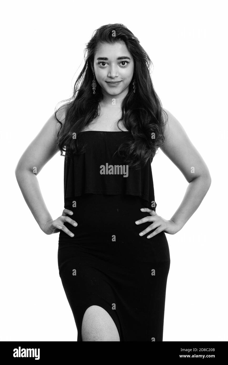 Femme Mains Sur Les Hanches Banque Dimages Noir Et Blanc Alamy