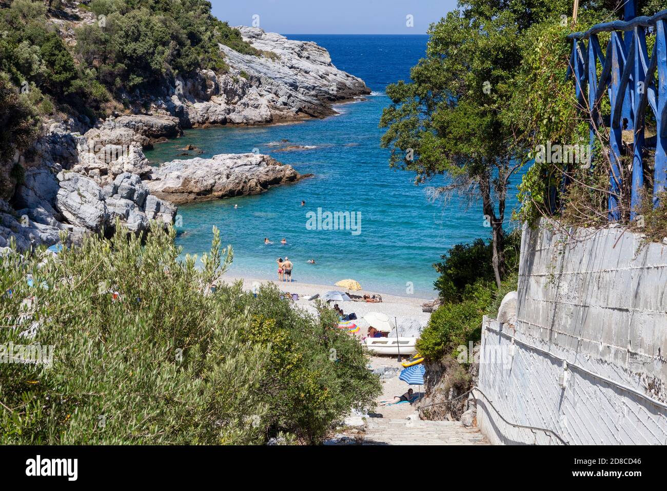 Plages de Grèce, Plage de Lampinou, Pélion, quartier de Volos, Grèce ...