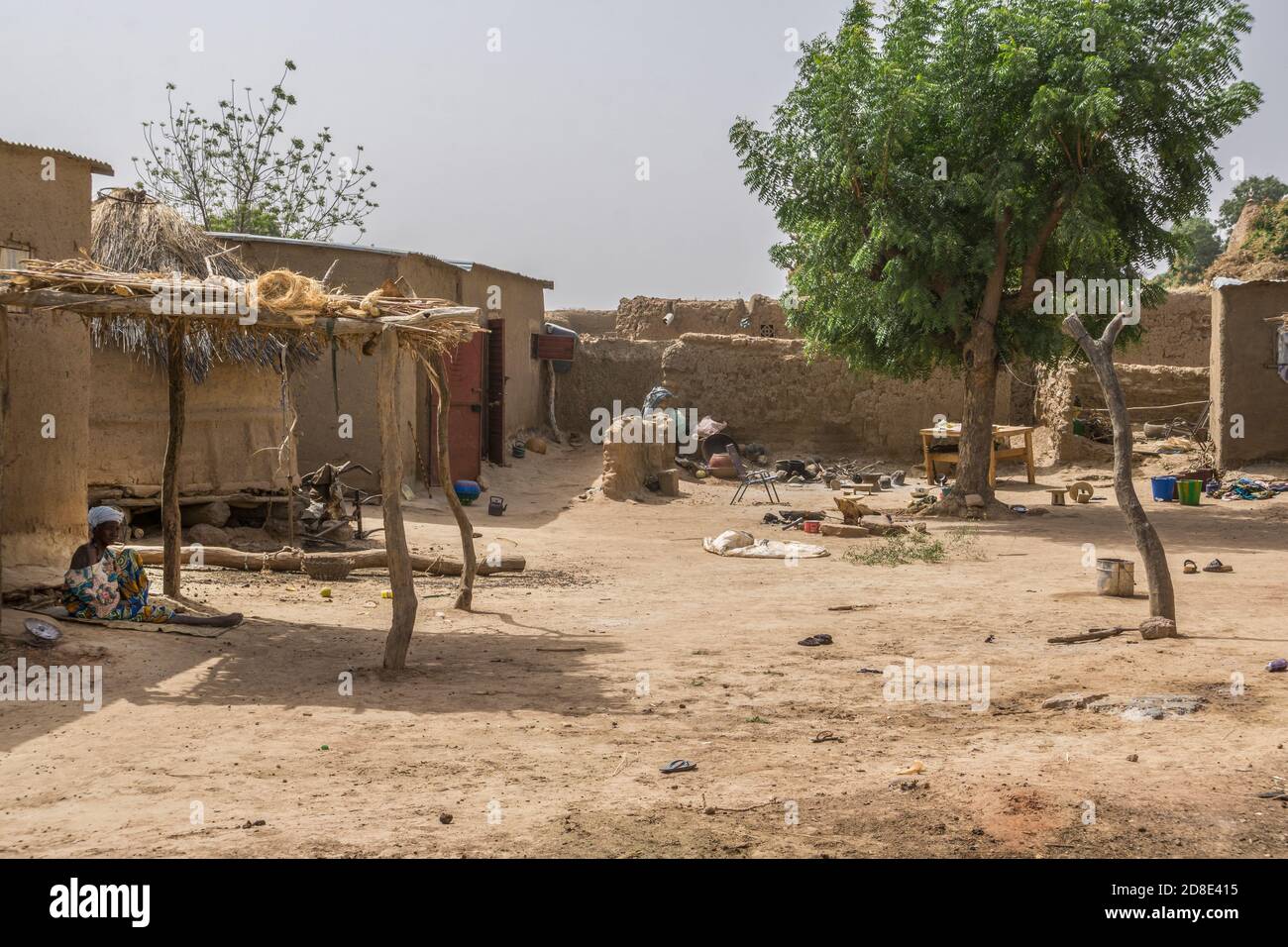 La vie de village dans les zones rurales du Mali, Afrique de l'Ouest ...