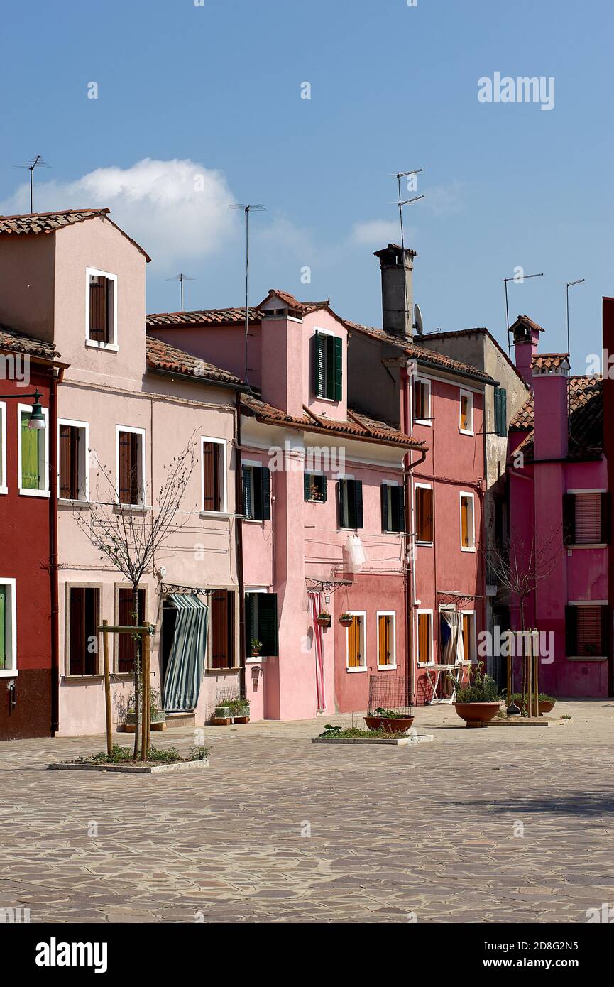 Burano (VE),Italie,Ile de Burano, lagune vénitienne, un coin du pays ...