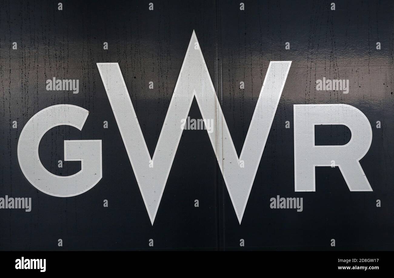 Vue générale du logo de GWR (Great Western Railway) sur le côté d'un ...