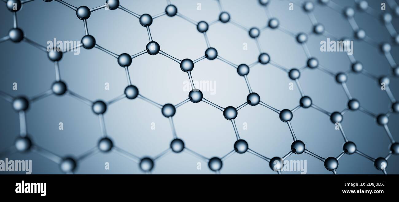 Fond de structure de molécule bleu. Cellules et chaîne biologique ...