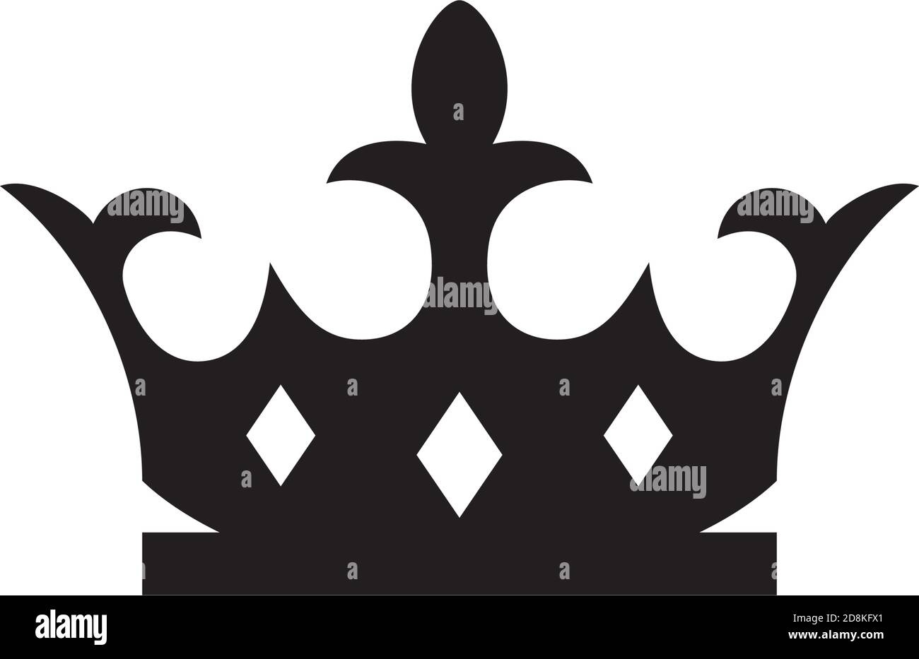 Modèle de conception d'icône de silhouette de couronne illustration ...