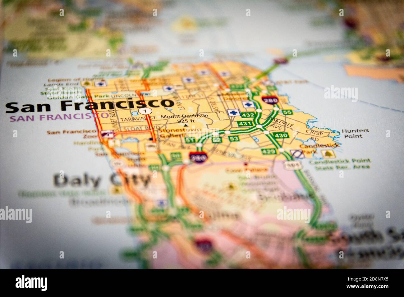 San francisco bay area map Banque de photographies et d’images à haute ...