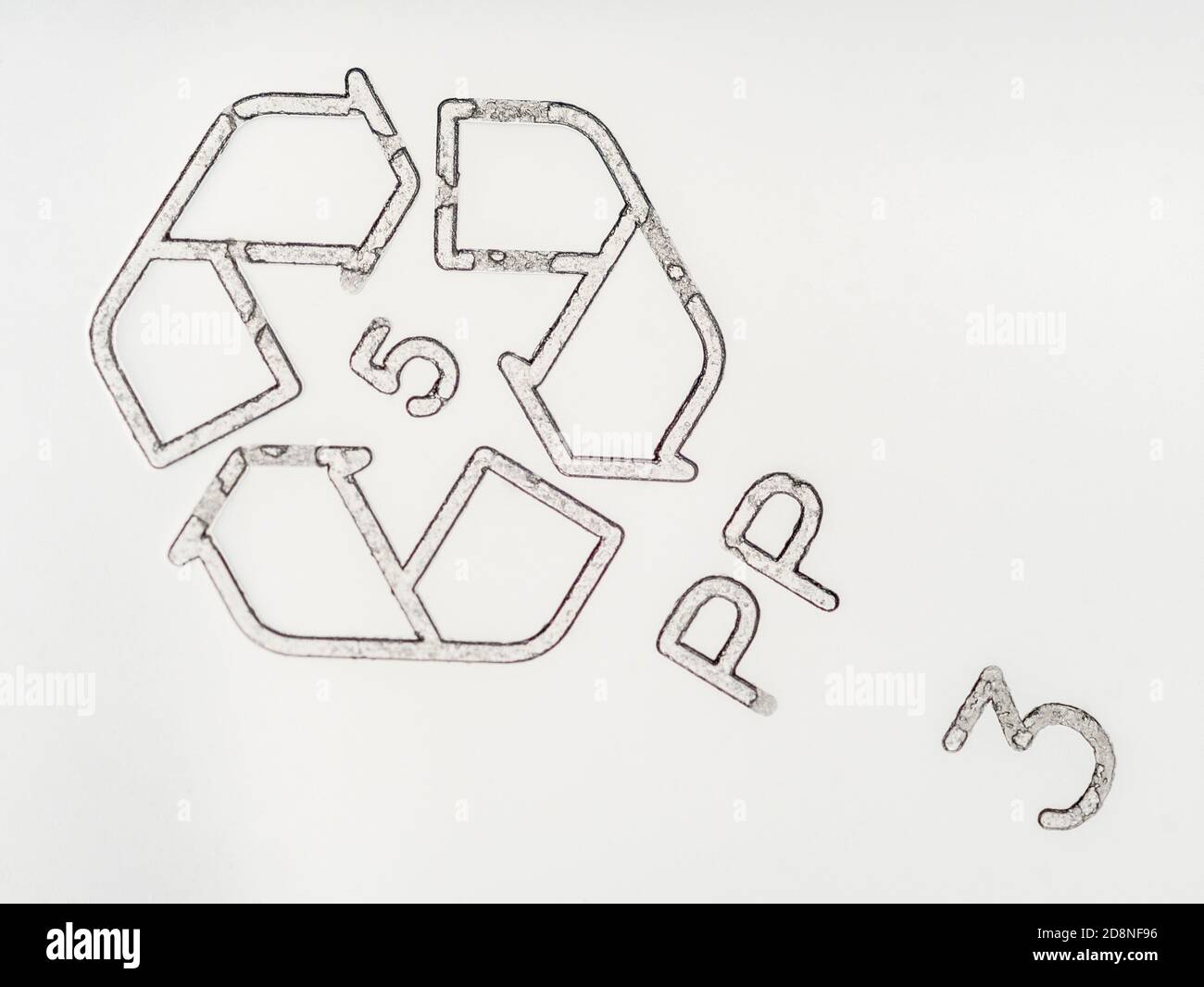 Macro Gros Plan De 05 Code Résine Plastique Code Didentification