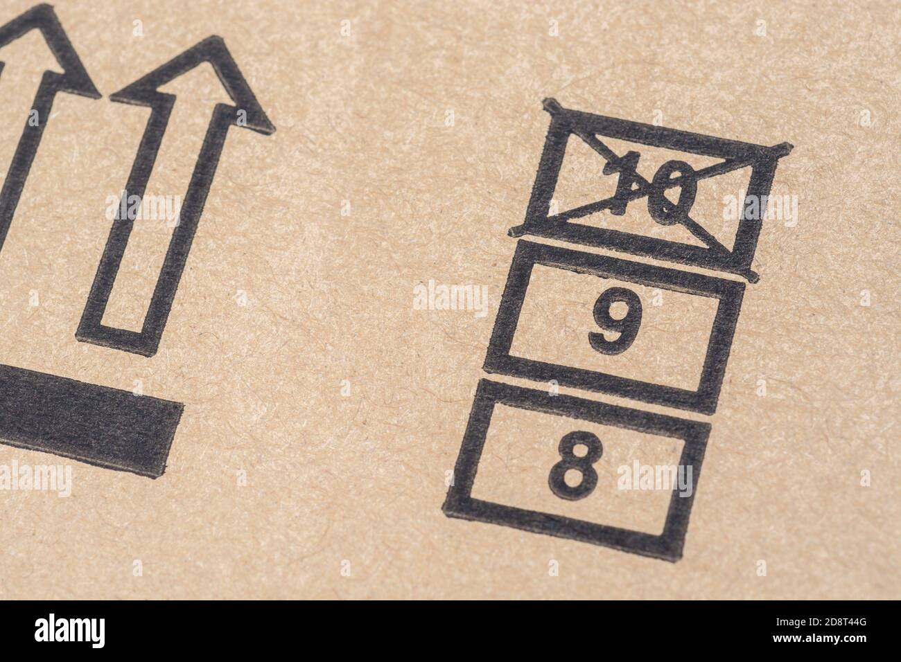 Symbole de boîte d'emballage en carton indiquant la limite d'empilage ...