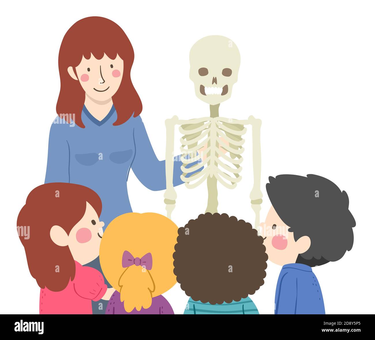 Illustration d'une enseignante montrant un modèle d'enseignement de ...