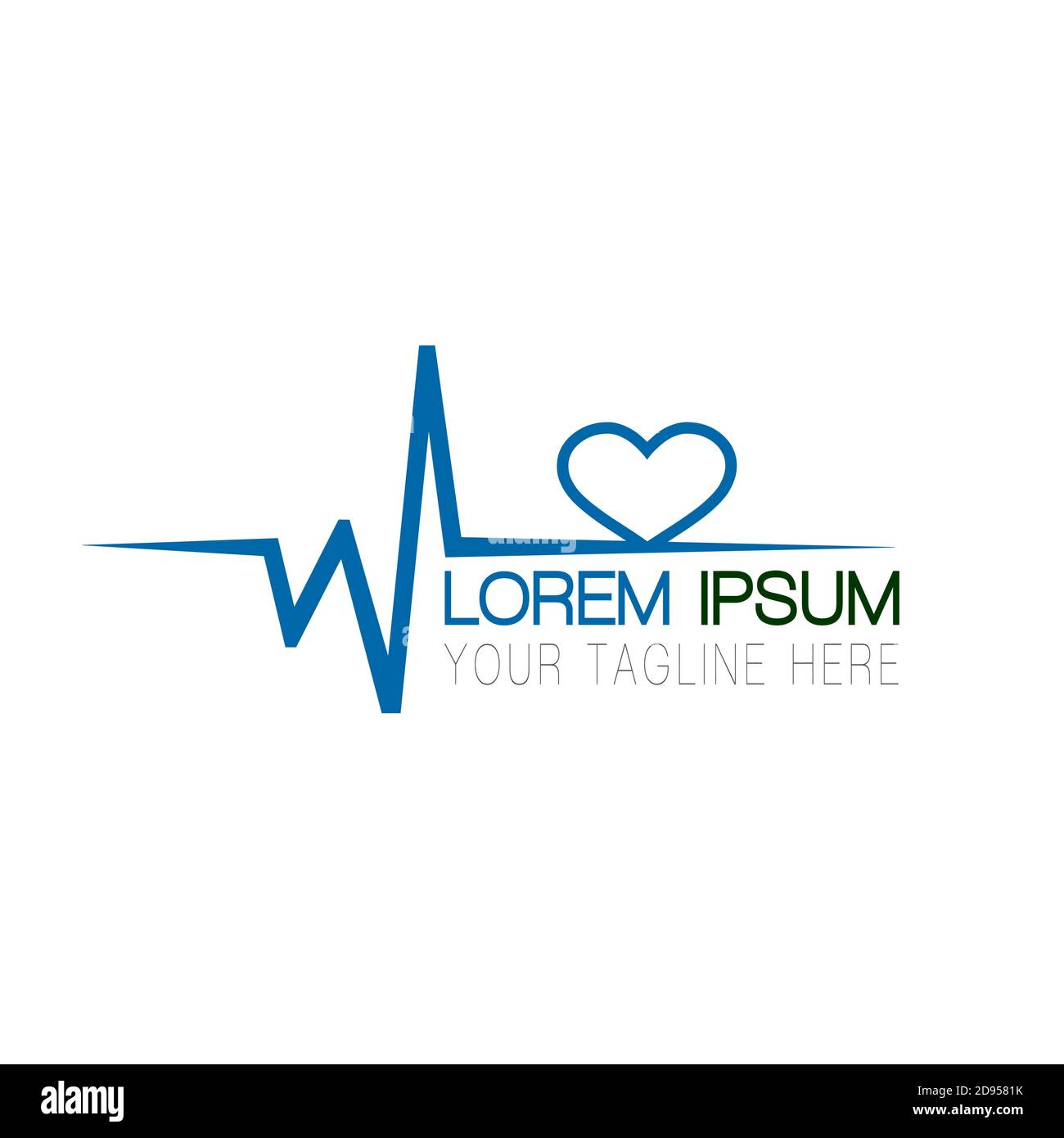 Illustration de cardiologie logo vectoriel design des symboles médicaux ...