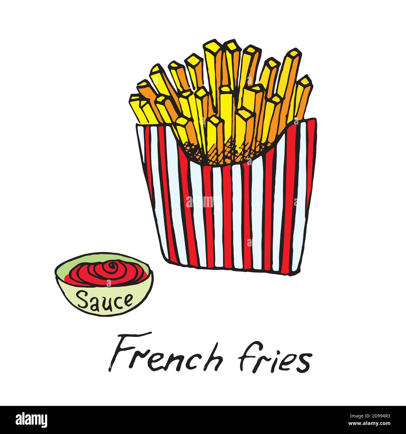 Frites Dessin Banque d'image et photos - Alamy