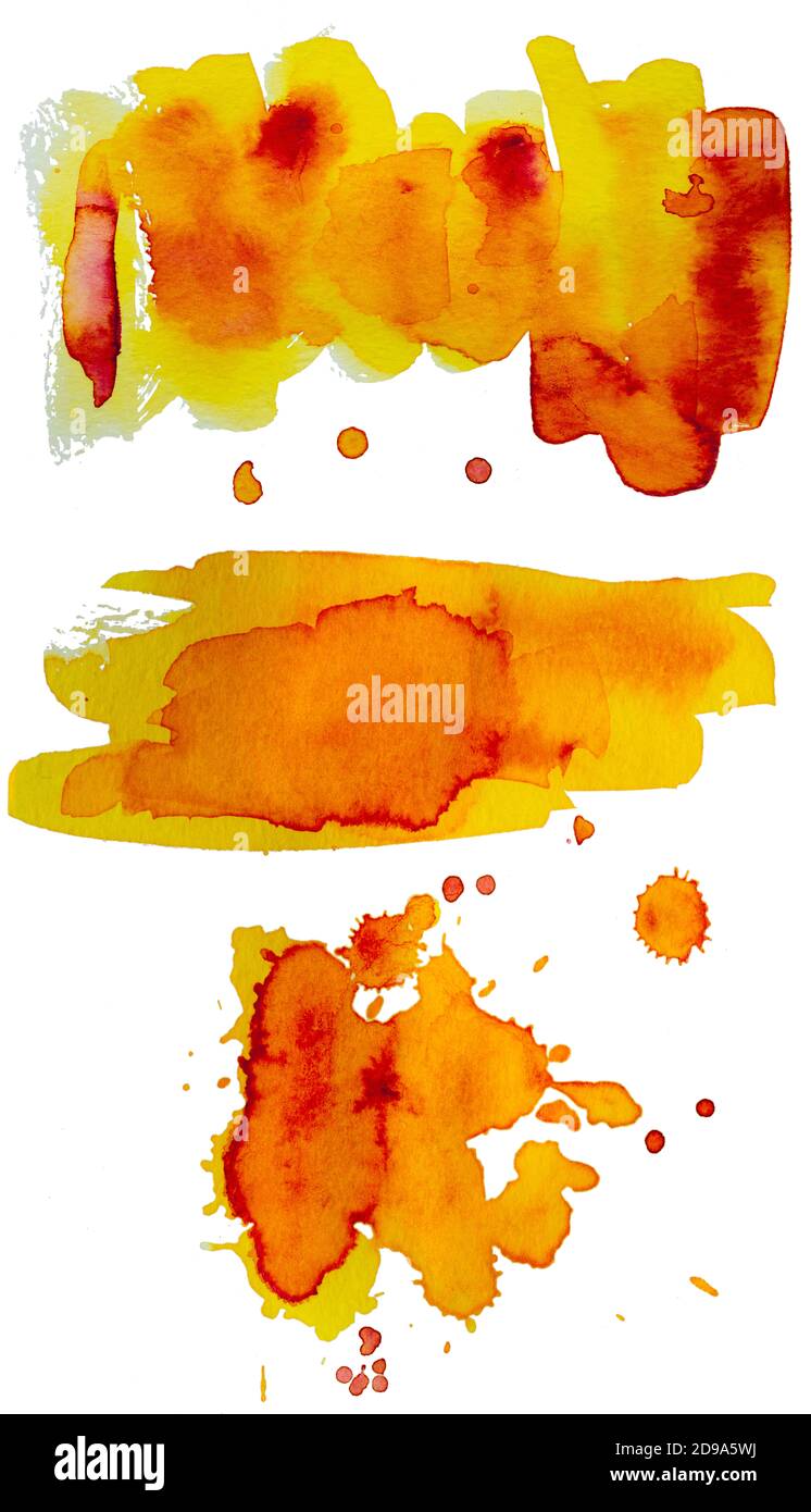 Aquarelle tache jaune Banque de photographies et d’images à haute ...