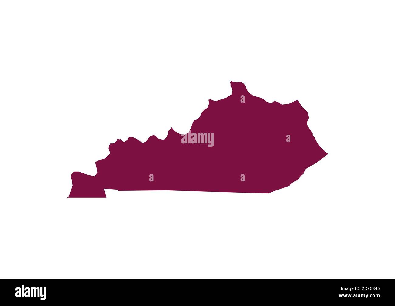 état de la carte du kentucky Banque de photographies et d’images à ...