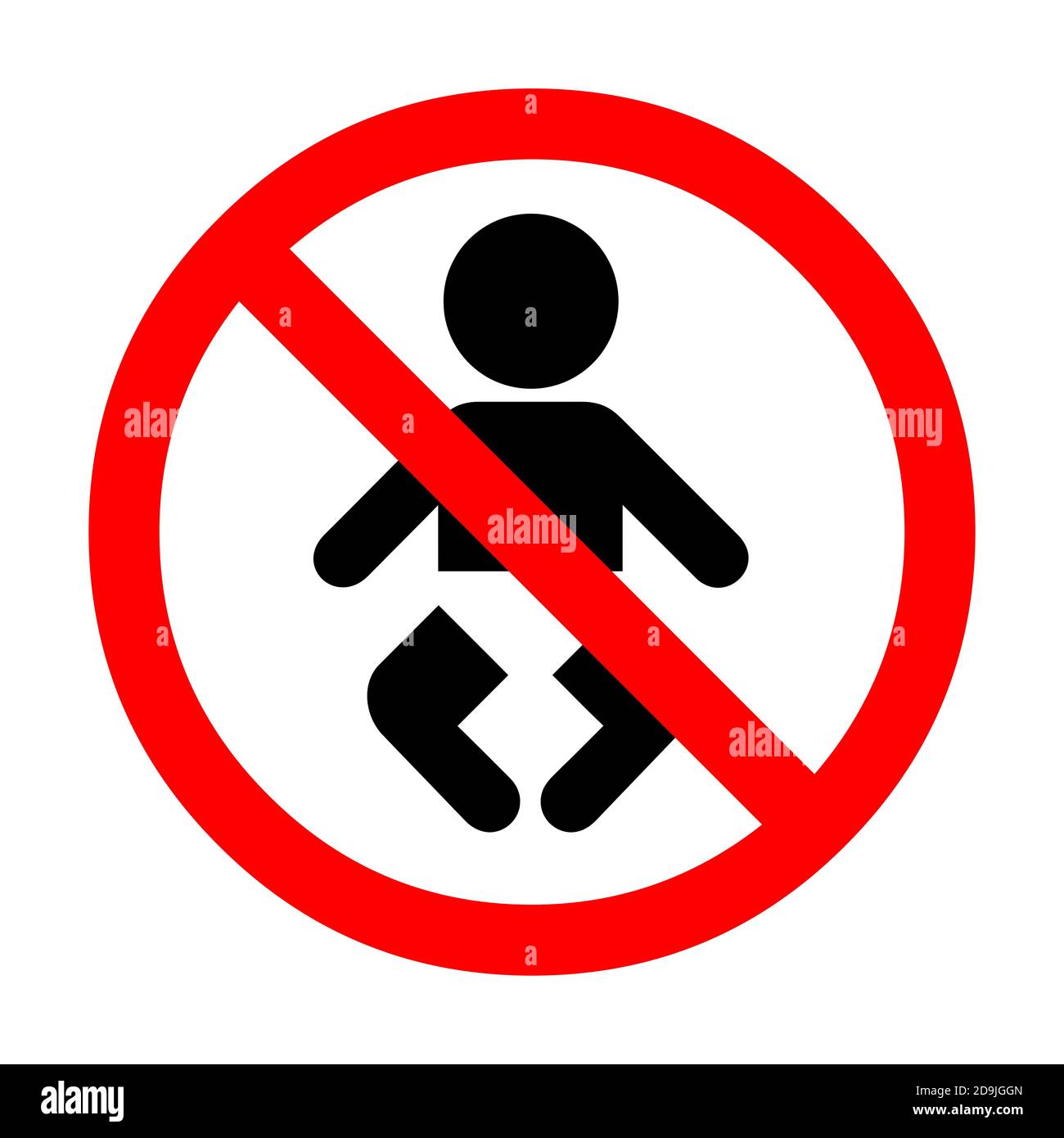 Pictogramme interdit aux enfants Banque de photographies et d’images à ...