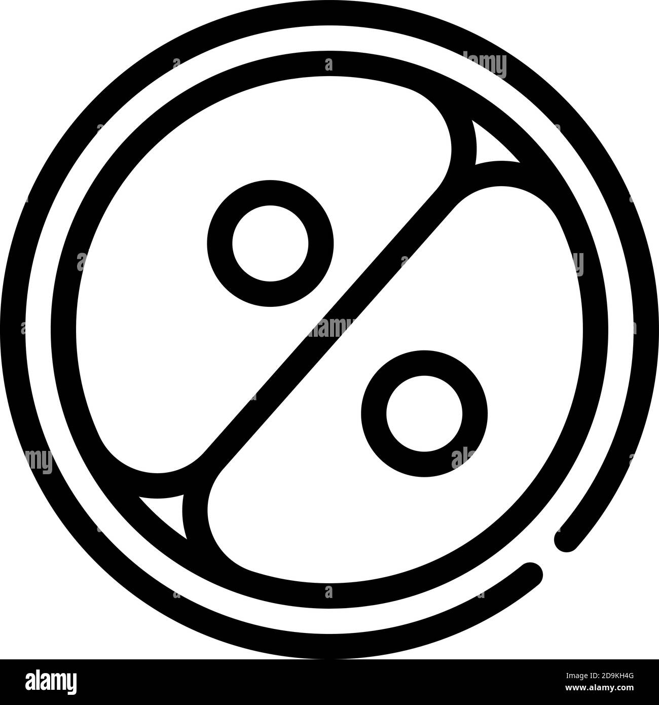 icône de ligne de division de cellule symbole d'illustration de vecteur ...