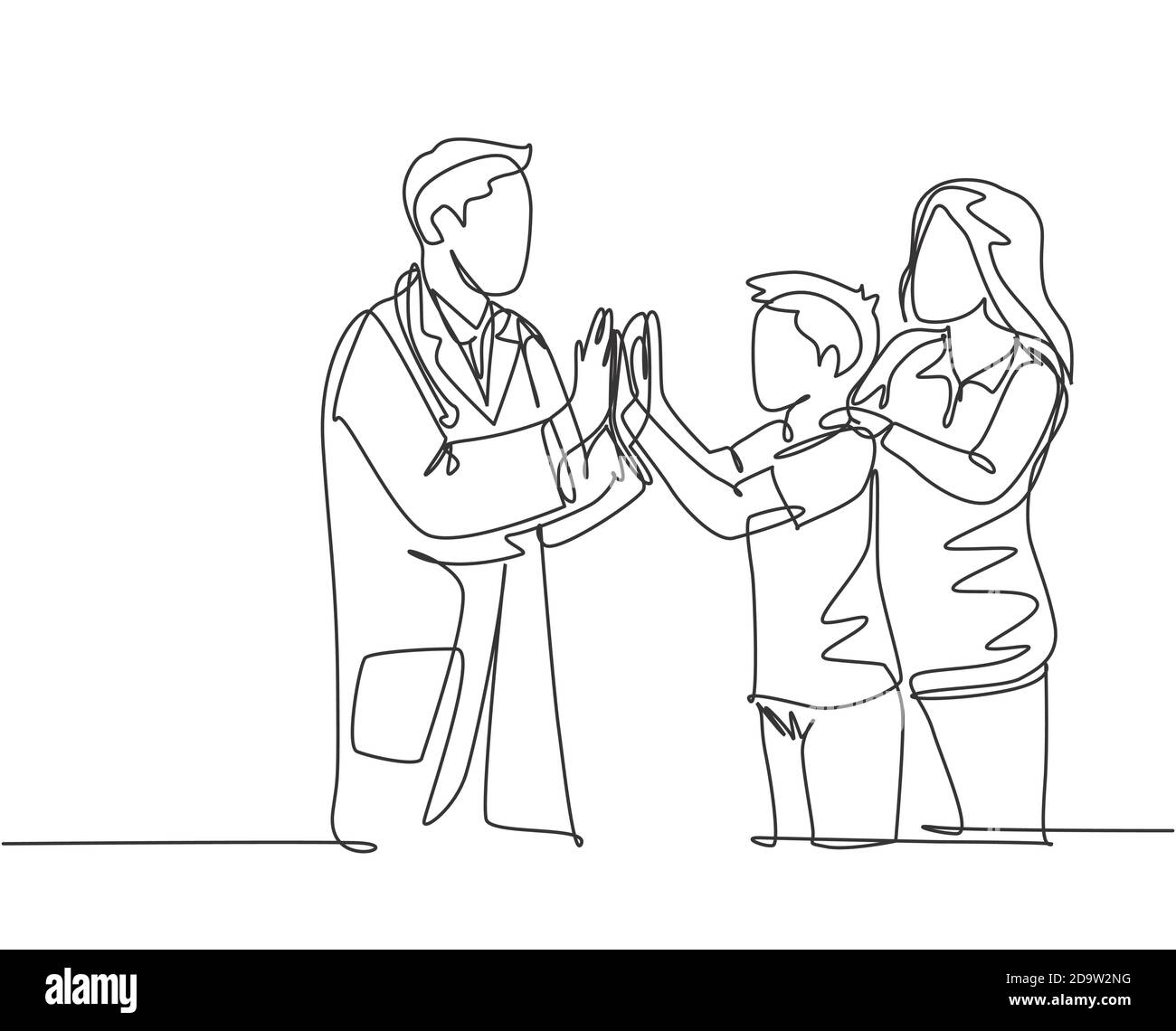 Patient heureux dessin Banque d'images vectorielles - Alamy