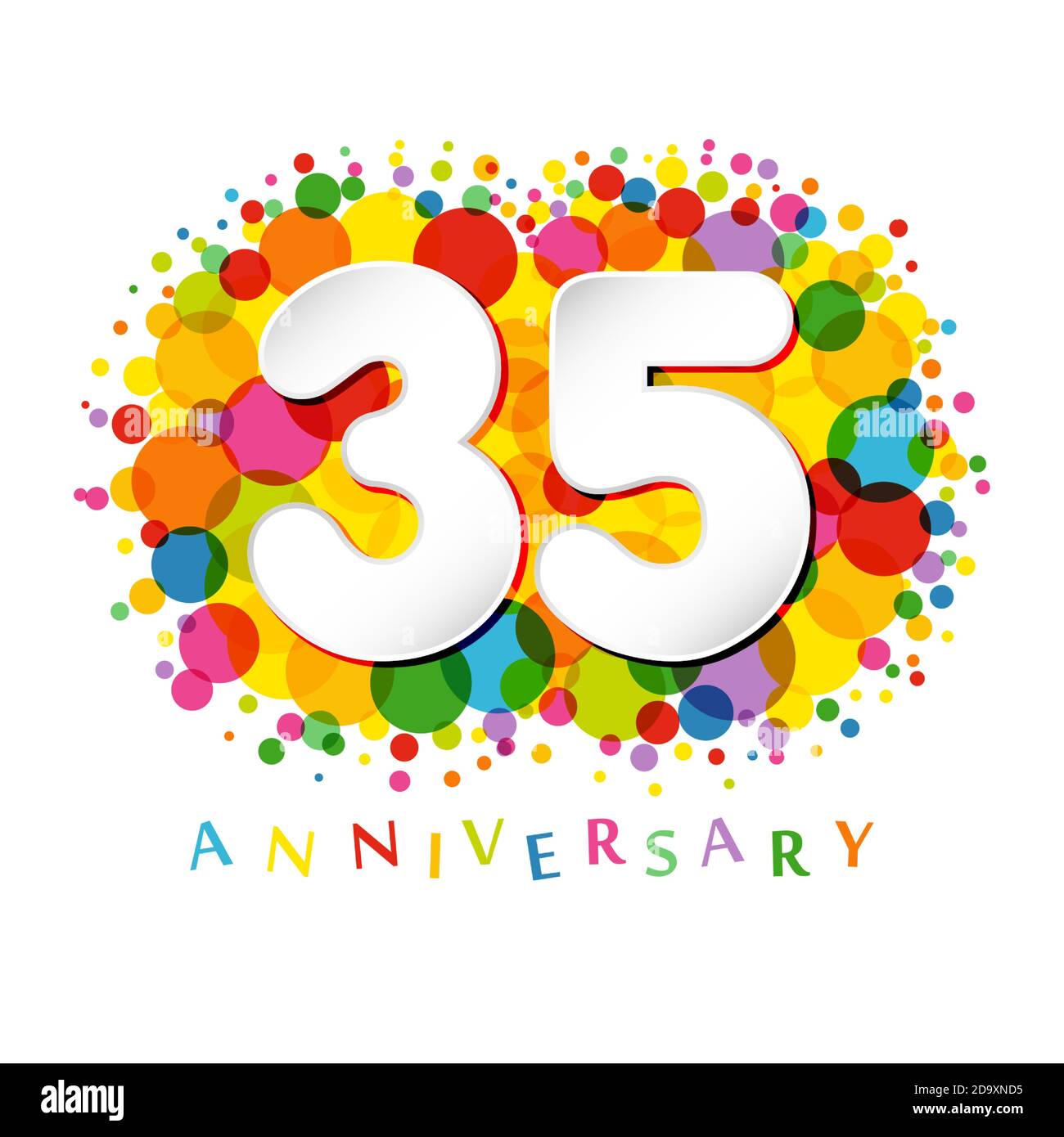 numéros du 35 e anniversaire. 35 ans de couleurs congrats. Joli concept ... numéros du 35 e anniversaire. 35 ans de couleurs congrats. Joli concept ...