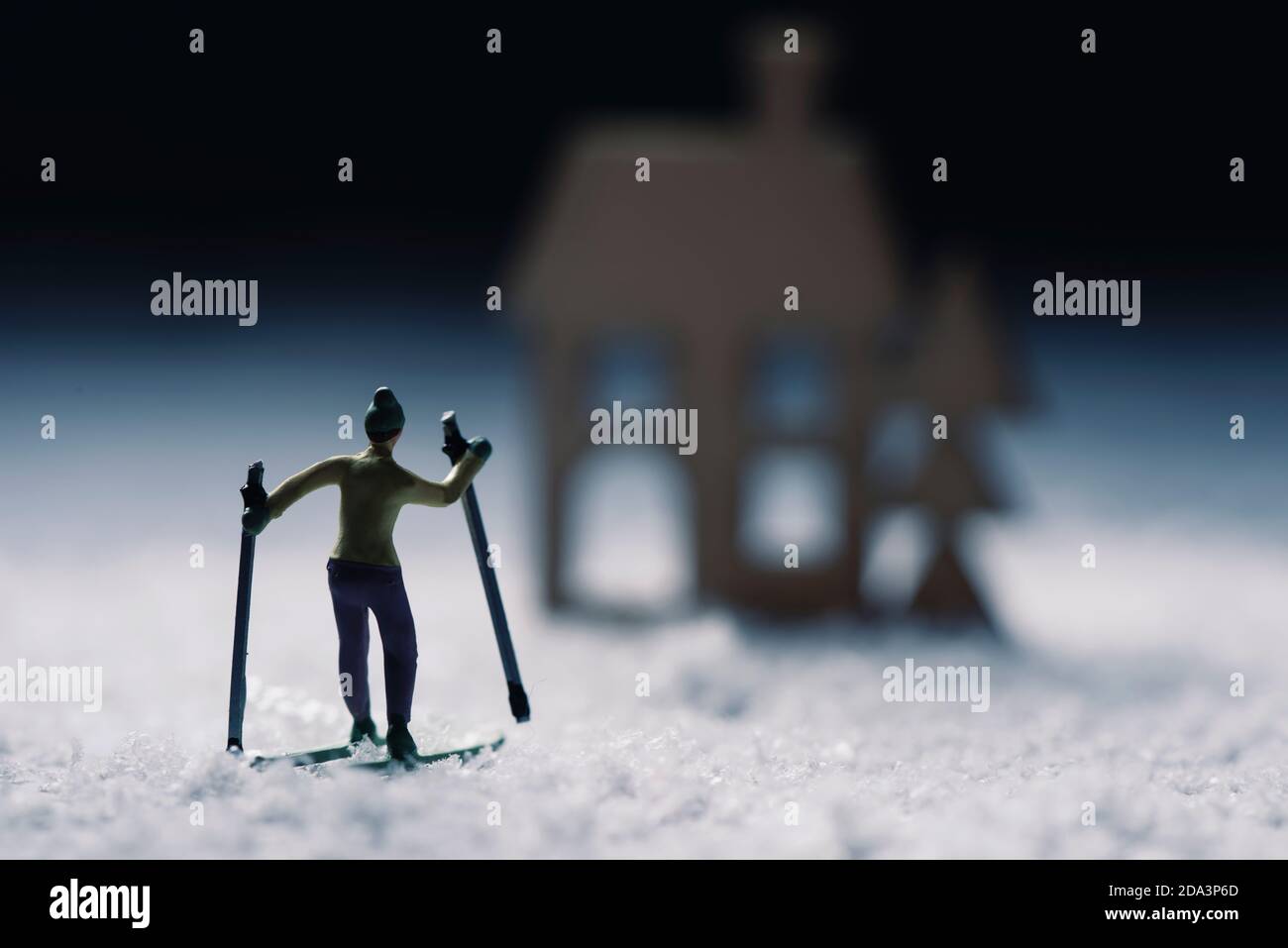 Les gens de la figure miniature ski Banque de photographies et d’images ...