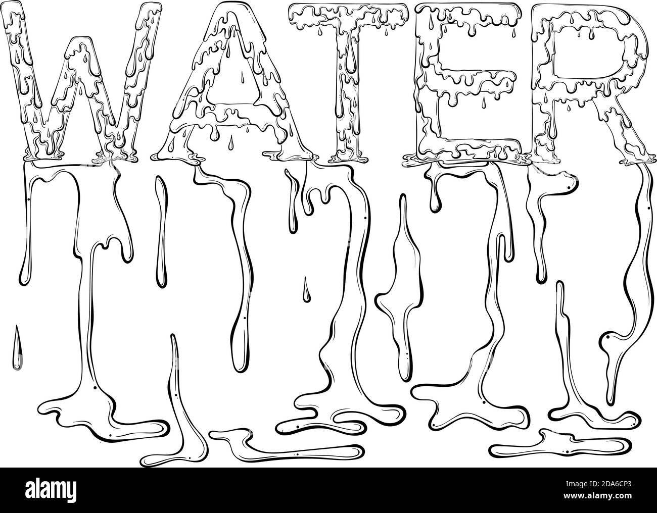 Word on the water Banque d'images vectorielles - Alamy