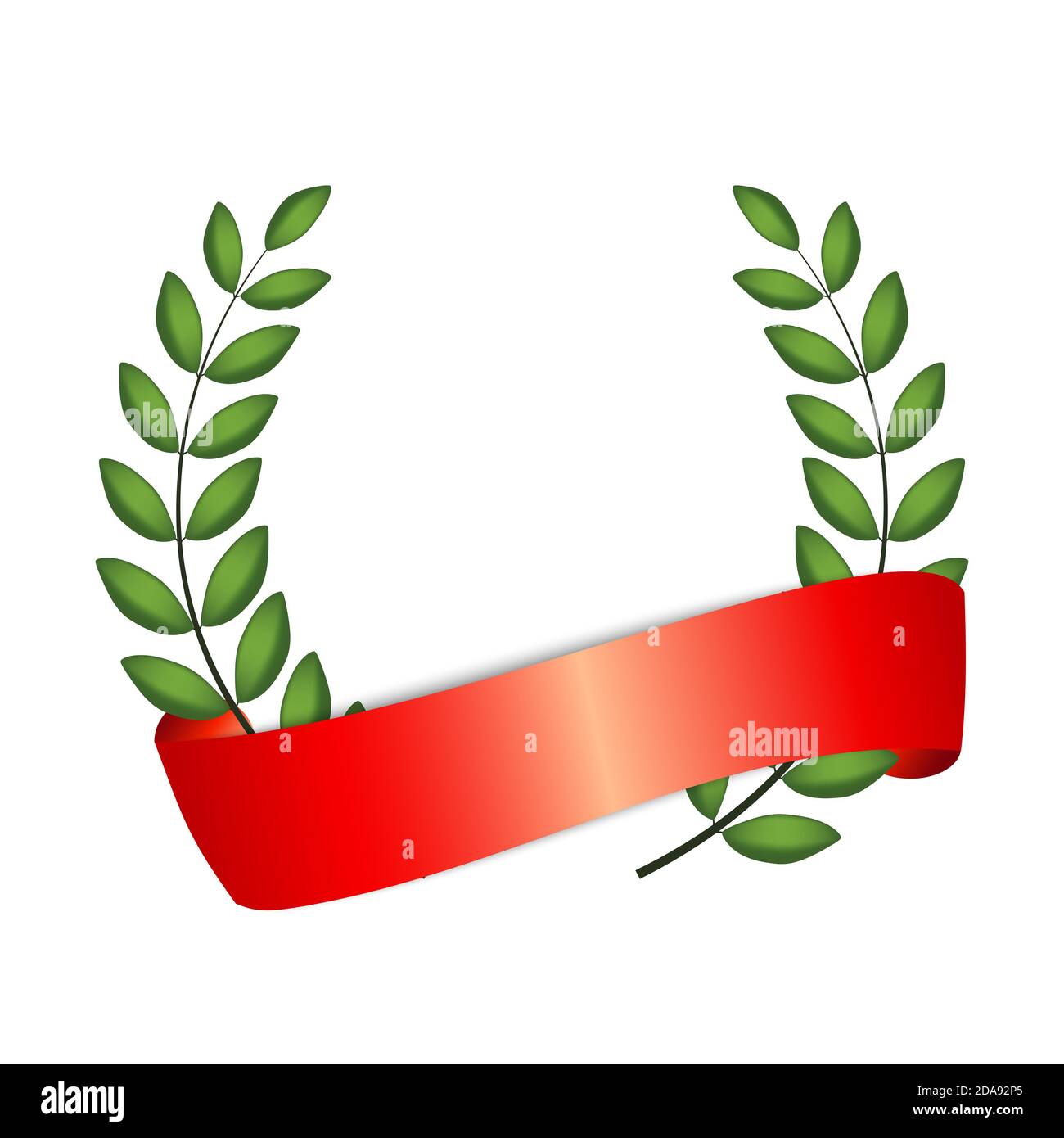 La couronne de laurier olivier ruban Banque de photographies et d’images à haute résolution - Alamy