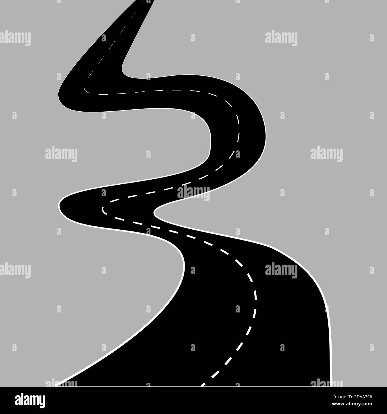 Autoroute sinueuse Banque d'images noir et blanc - Alamy