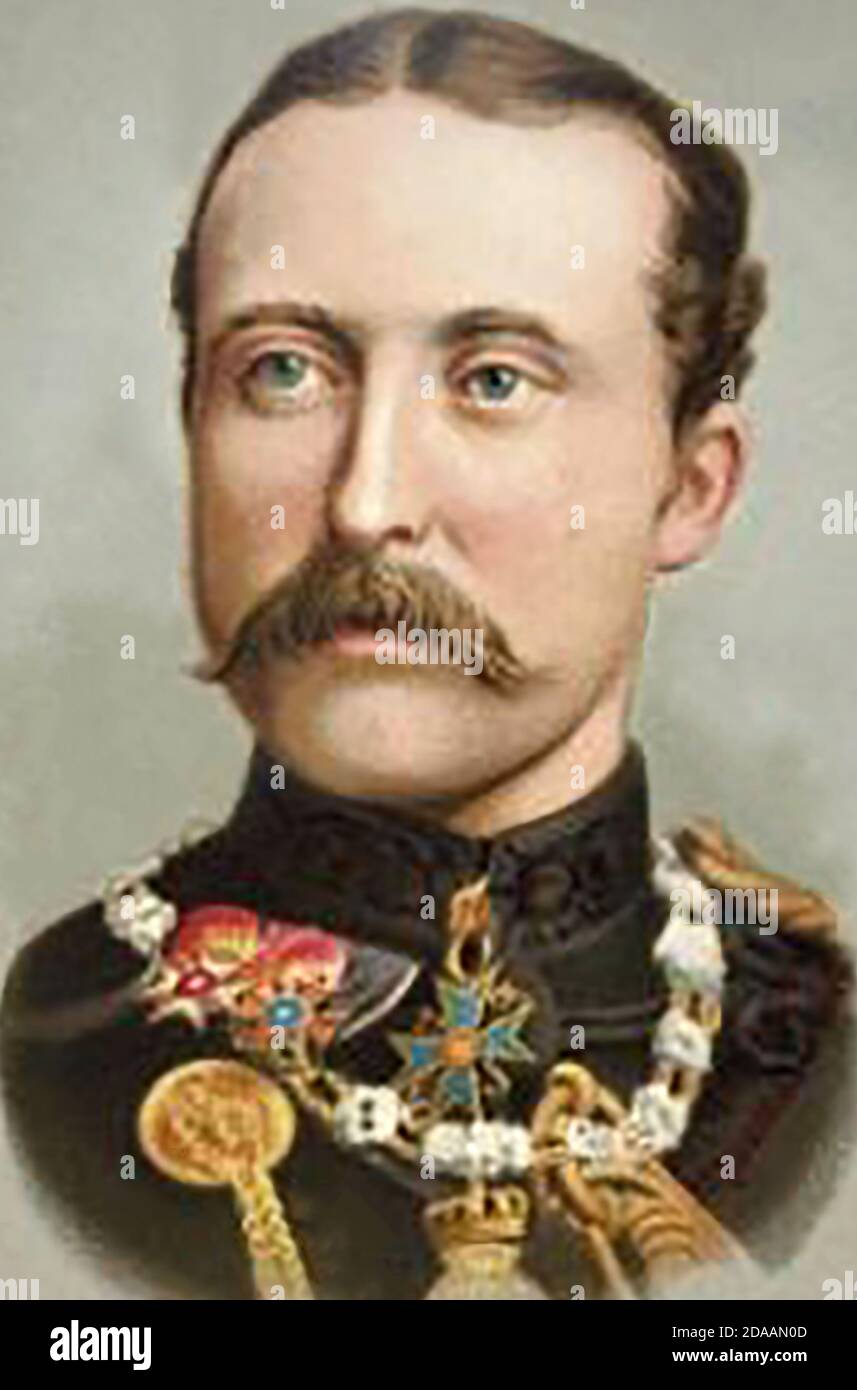 Un portrait en couleur du prince Arthur, duc de Connaught et Strathearn ...