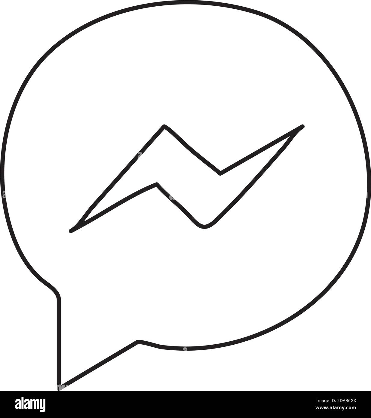 icône du logo de messagerie instantanée de facebook messenger sur fond ...