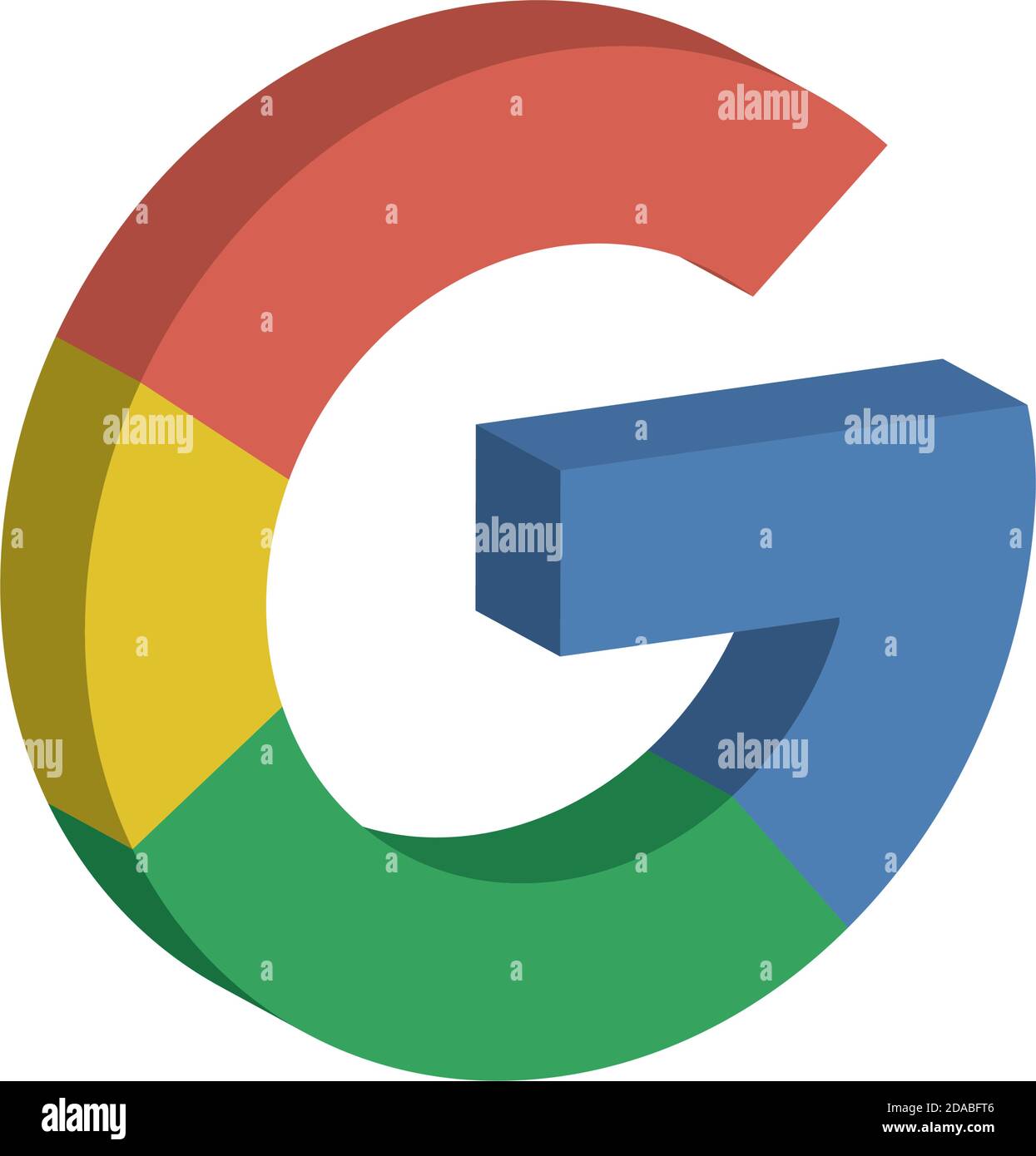 icône du logo google social media sur fond blanc, style isométrique ...