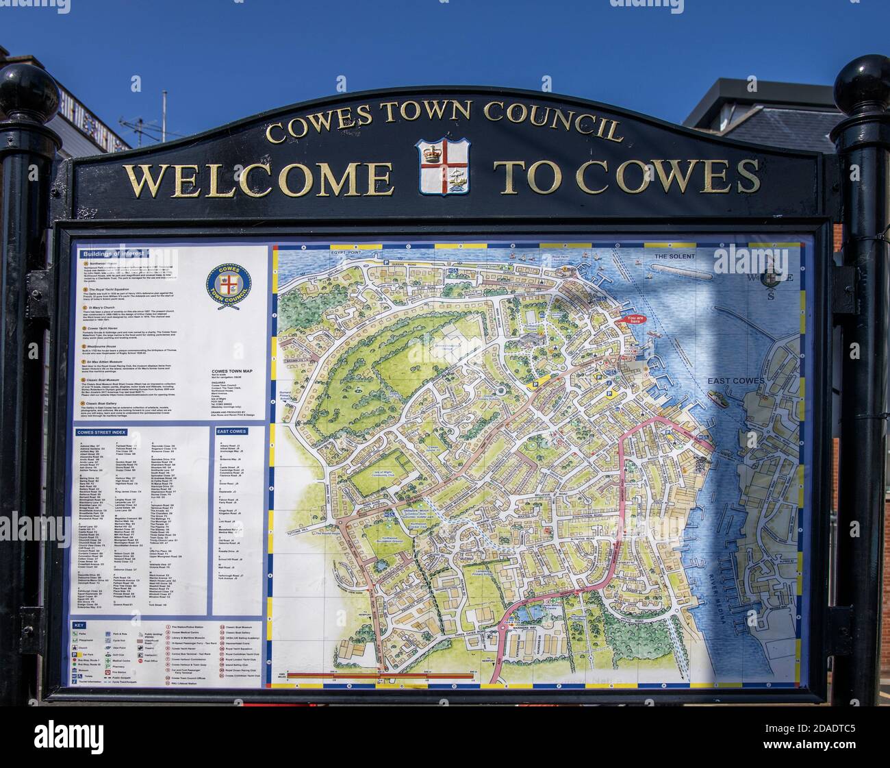 Carte de la ville de cowes Banque de photographies et d’images à haute ...