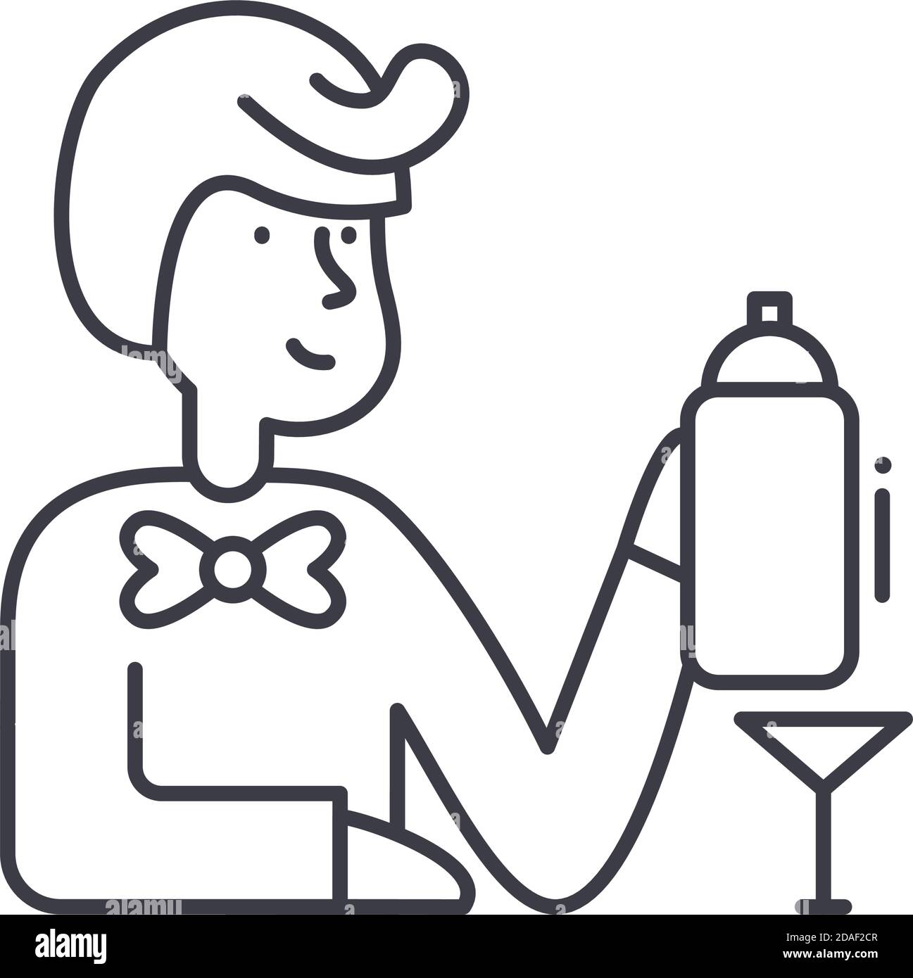 Bartender barman silhouette Banque de photographies et d’images à haute ...