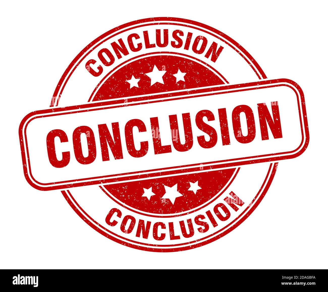 timbre de conclusion. panneau de conclusion. étiquette de grunge ronde ...