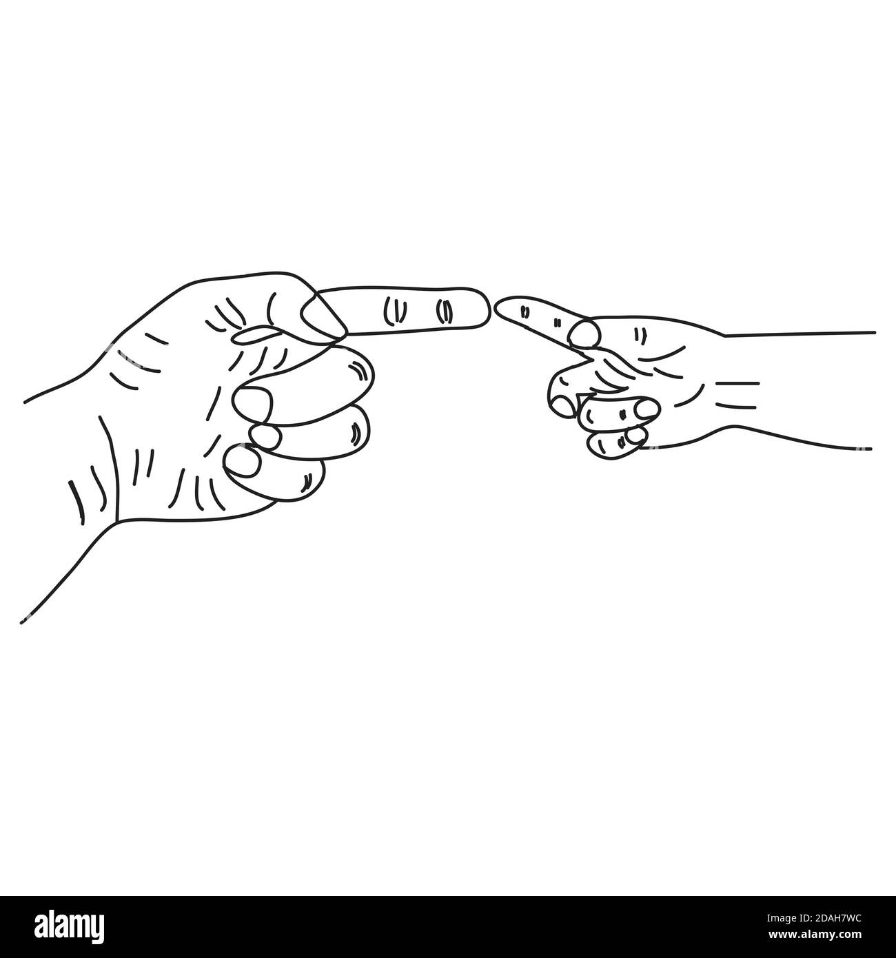 Doigt de l'enfant Banque d'images vectorielles - Alamy