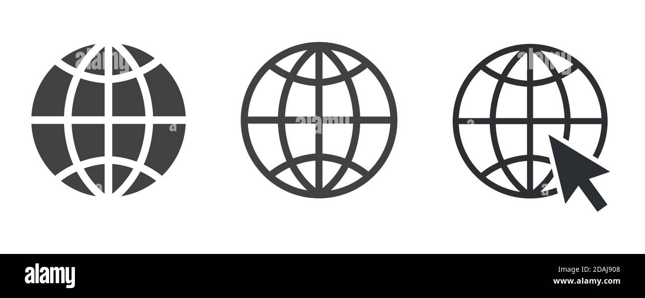 Aller à l'icône de symbole Web définir l'illustration vectorielle ...