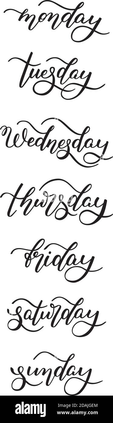 Lettre de la semaine Banque d'images vectorielles - Alamy