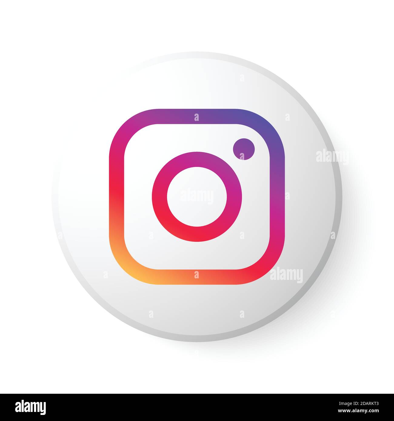 Bouton Instagram Circle avec logo multicolore. Icône des réseaux ...