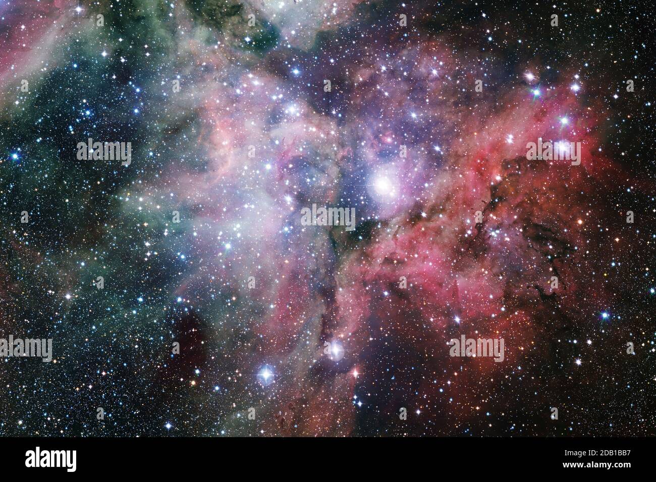 Univers infini avec étoiles et galaxies dans l'espace. COSMOS Art ...