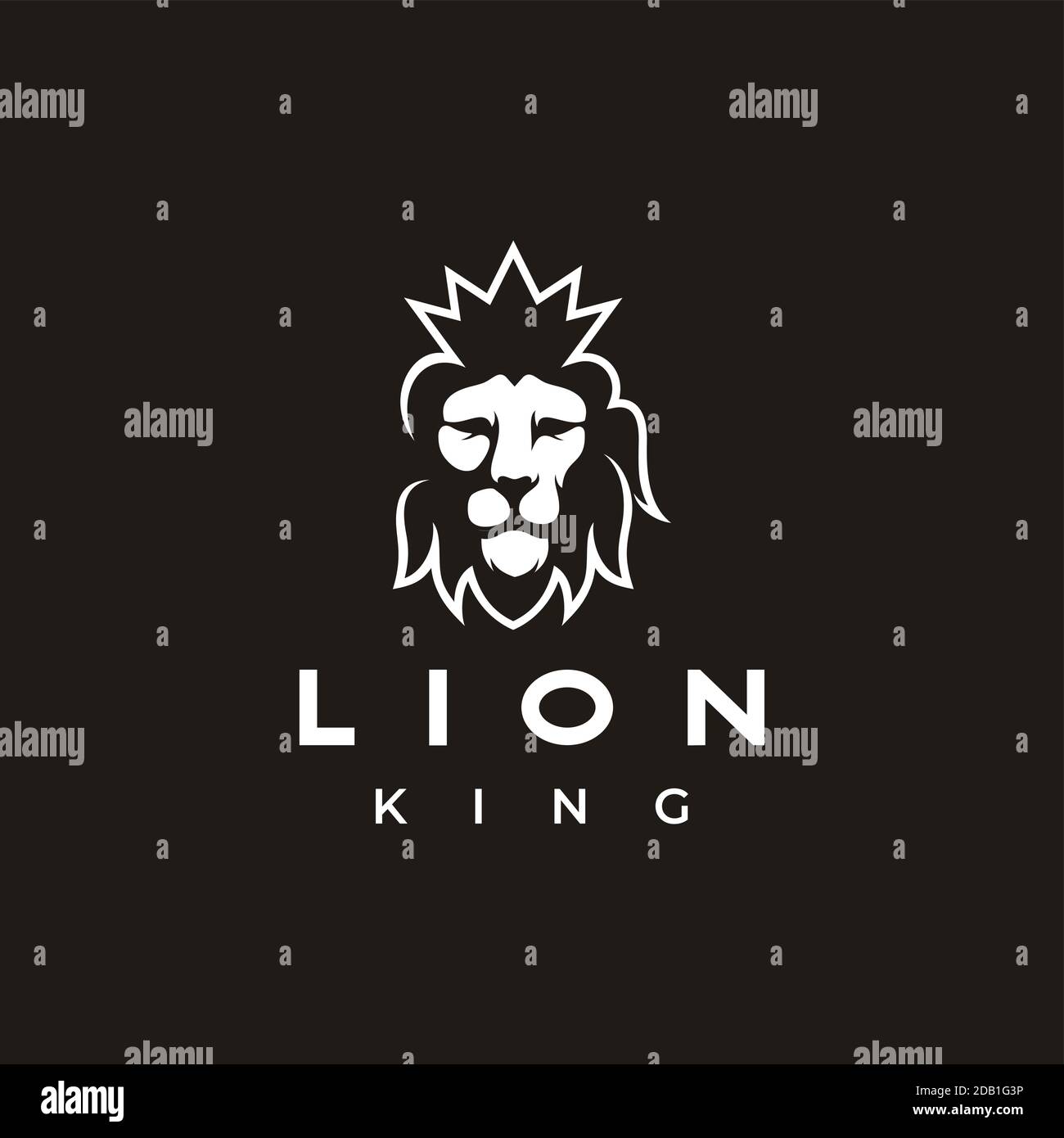 Logo Vectoriel De La Tête De Lion Illustration élégante Du Logo Du
