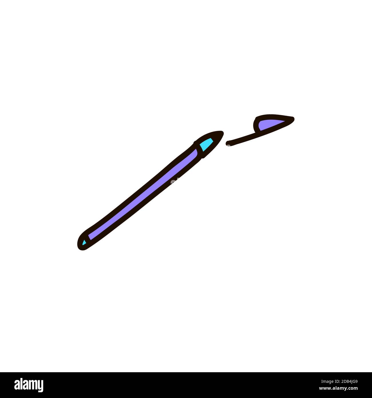 Icône de stylo coloré, illustration vectorielle. Dessin plat style ...