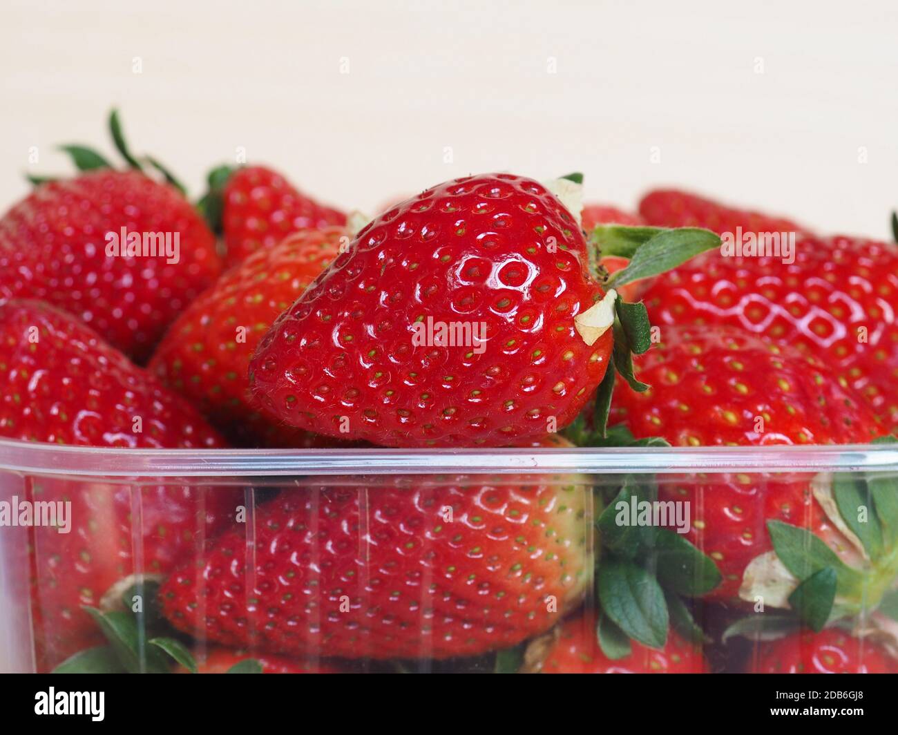 Panier de fraises (Fragaria x ananassa) fruits plats végétariens Photo ...