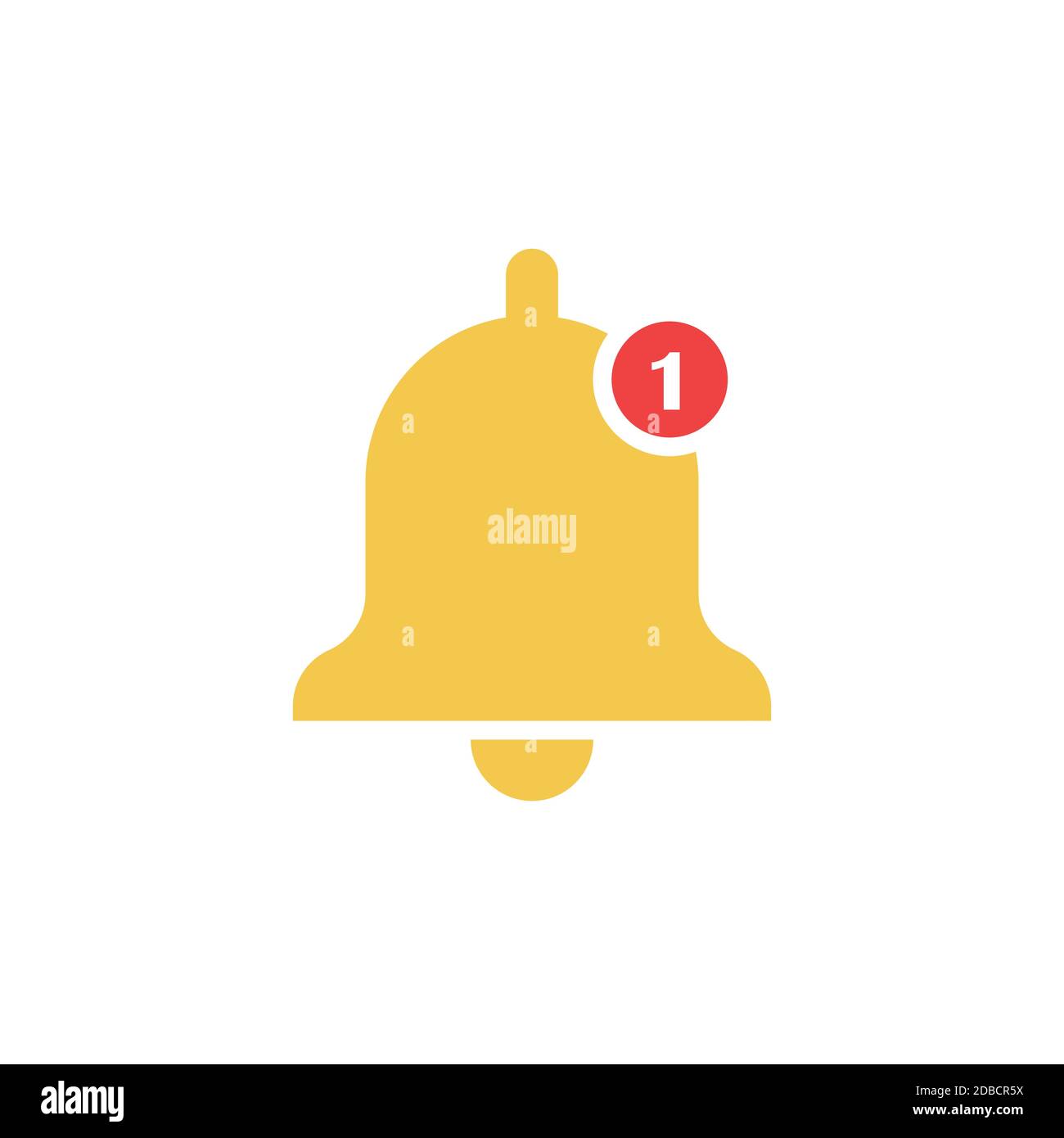 Notification icon alert Banque d'images vectorielles - Alamy