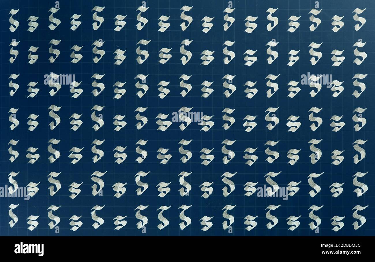 Le lettrage blanc sur bleu foncé écrit pratique Feuille de travail ...