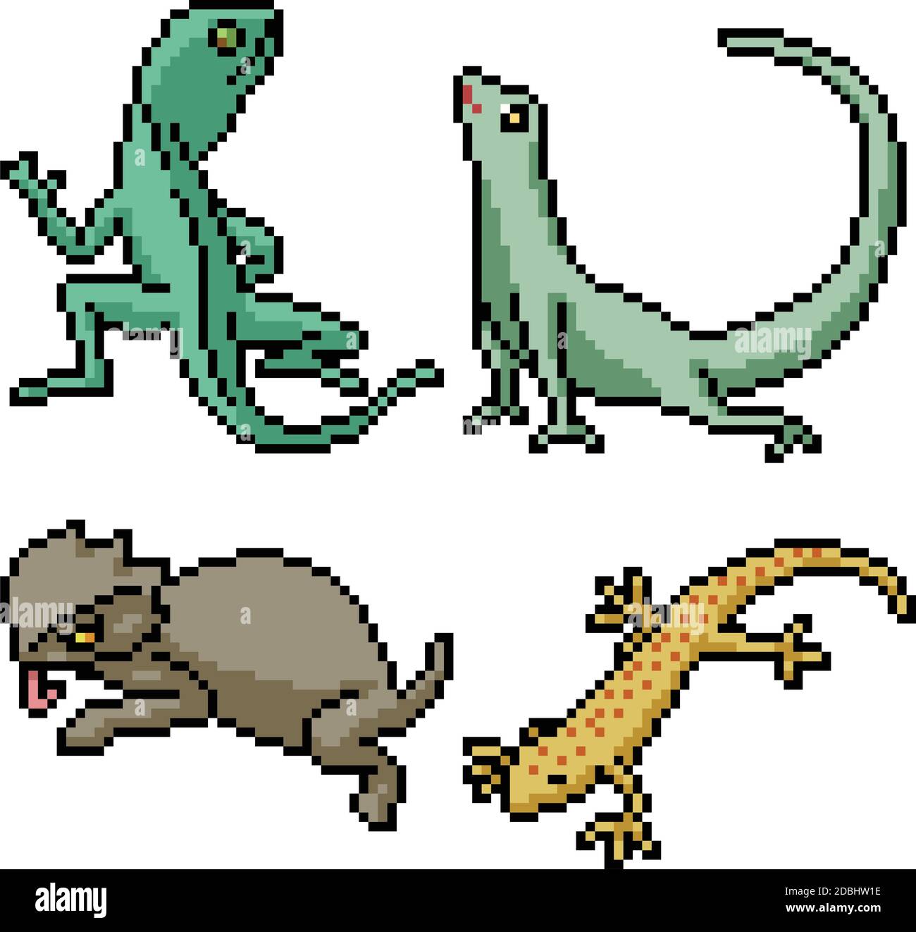 Lézard de reptile Banque d'images vectorielles - Alamy