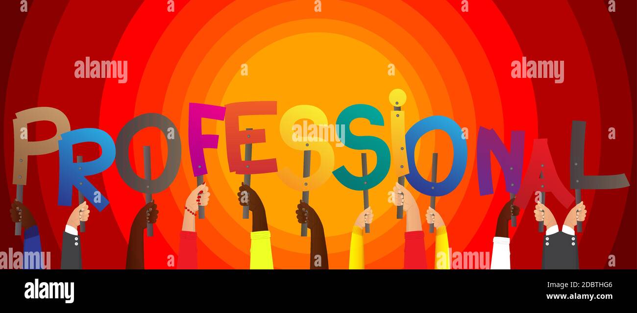 Diverses mains tenant des lettres de l'alphabet ont créé le mot ...