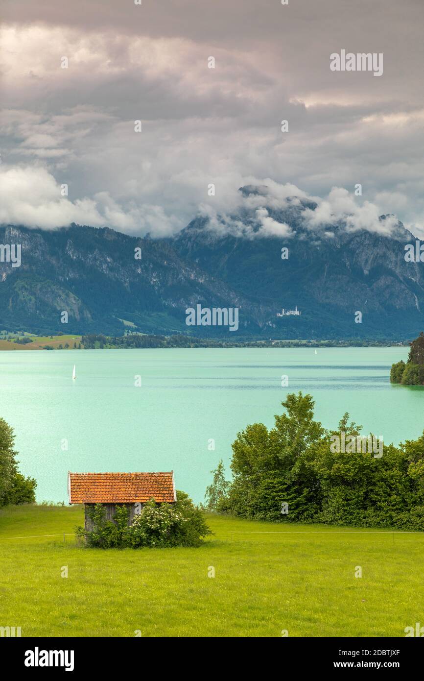 Lac forggensee allgaeu bavière Banque de photographies et d’images à ...