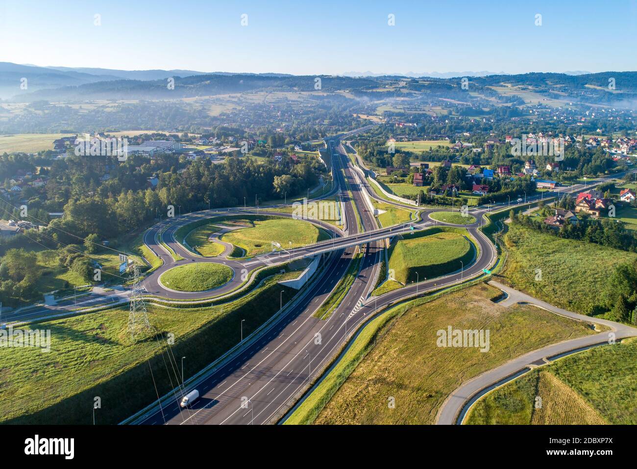 Vue aérienne de la jonction de route Banque de photographies et d ...