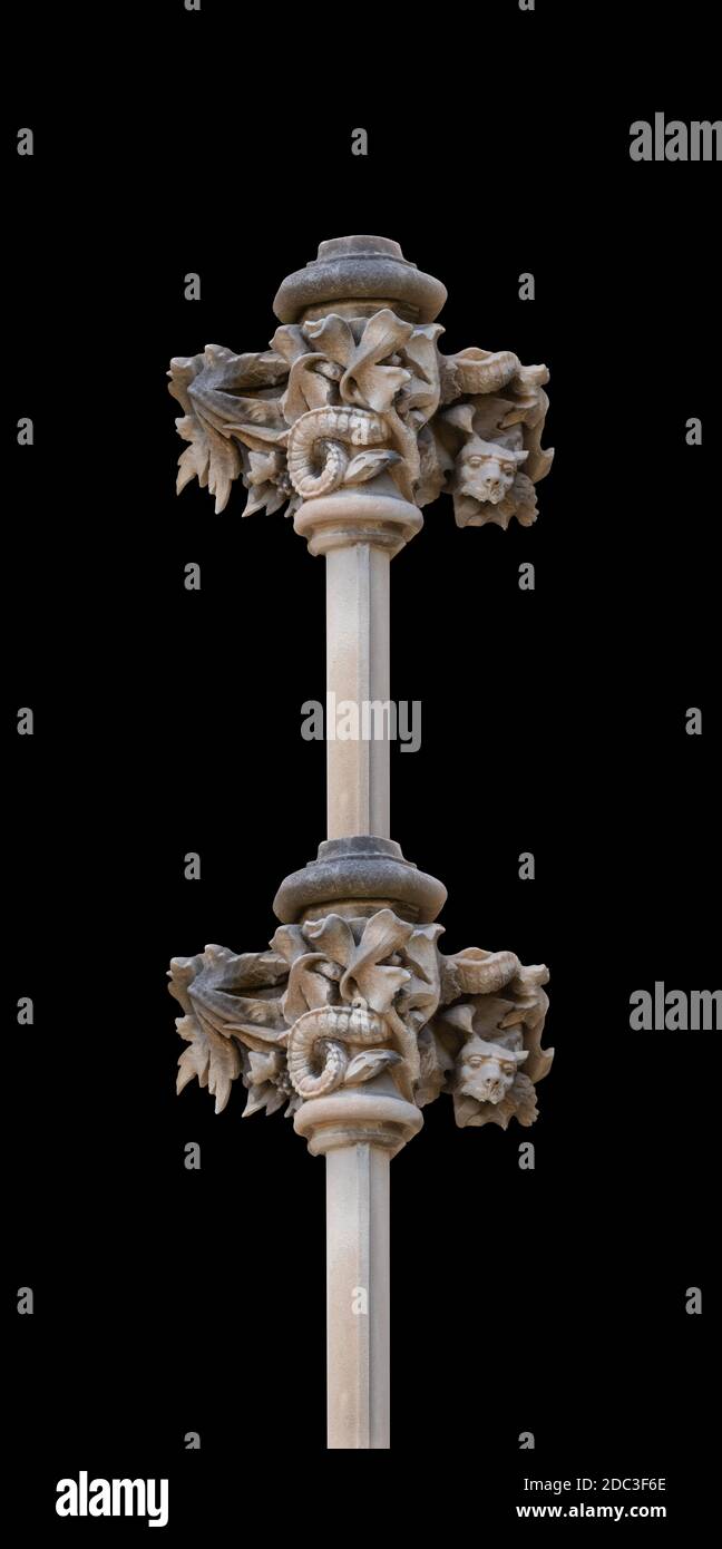 Éléments de décorations architecturales de bâtiments, colonnes et ...