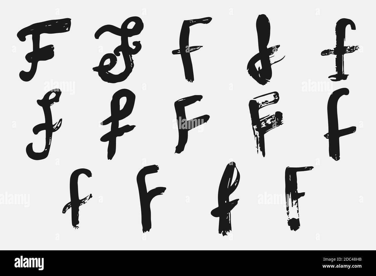 La calligraphie de la lettre f Banque de photographies et d’images à ...