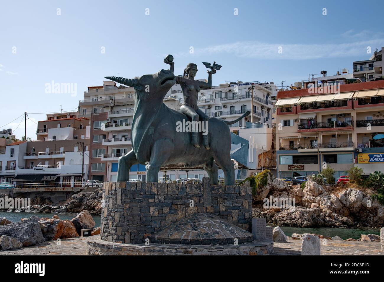 Agios Nikolaos, Crète, Grèce - 18 octobre 2020. Vue sur la Sculpture de ...