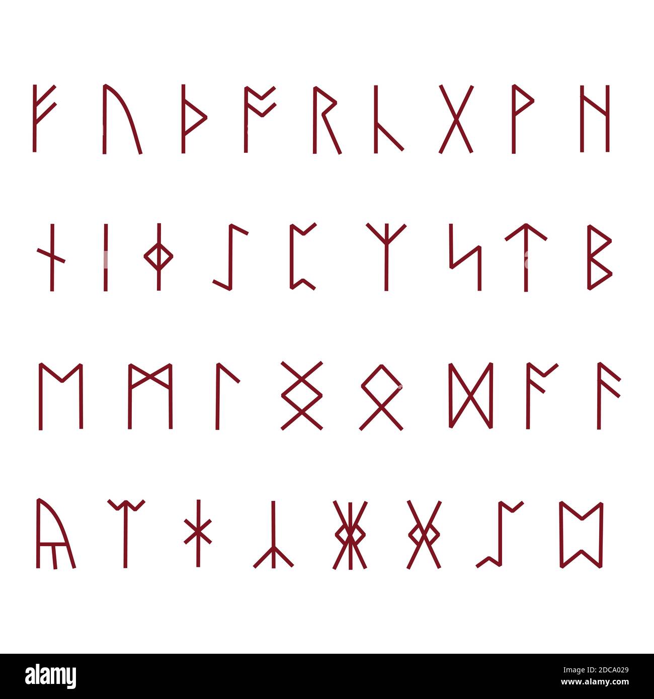 Lettre Rune. Lettres gothiques runiques. Illustration vectorielle Image ...