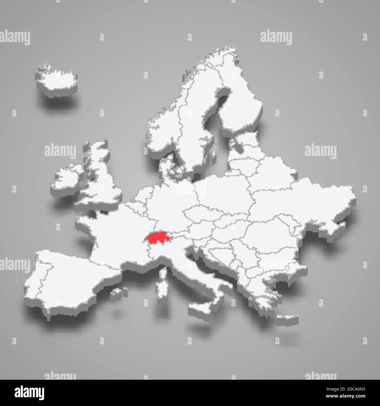 Carte suisse administrative Banque d'images vectorielles - Alamy